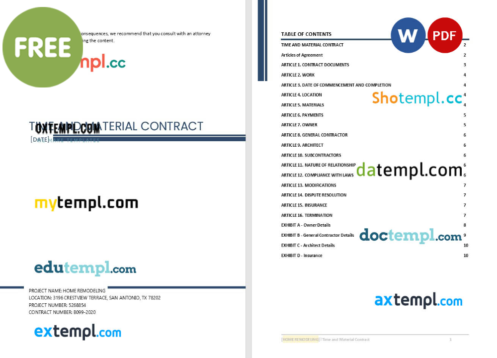 Free Time And Material Contract In Project Management Fake Template Free Time And Material Contract In Project Management Fake Template